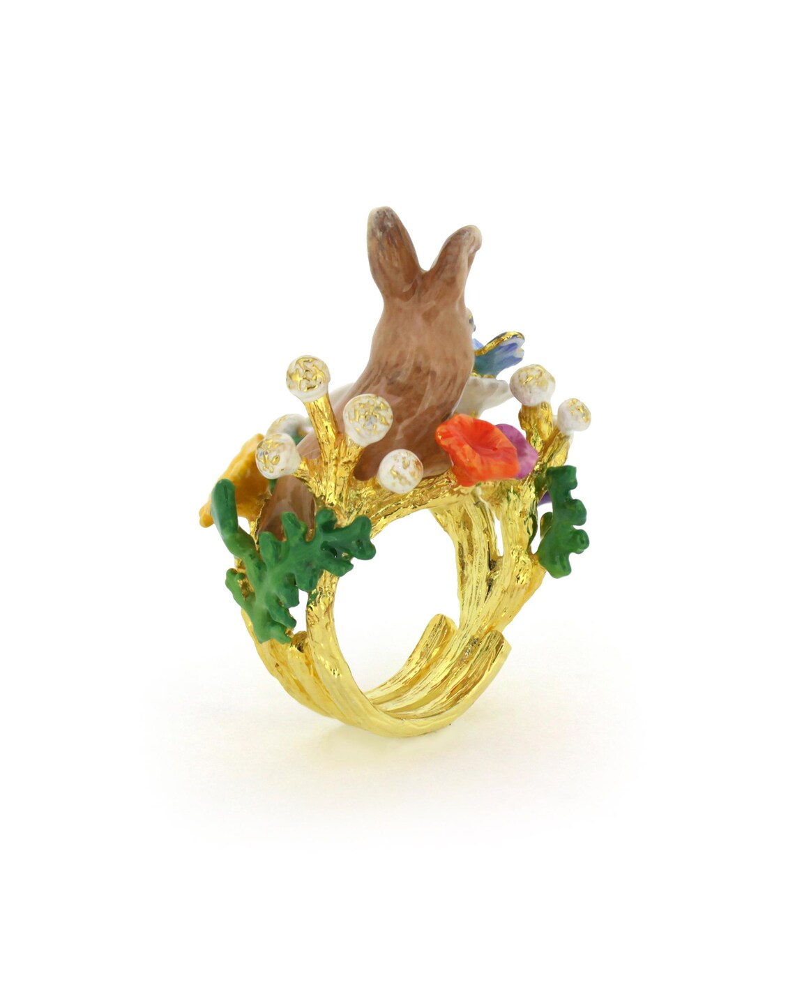 Rabbit Melody Ring, Whimsical Ring, Hand Painted Jewelry, Editor's ...