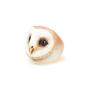 Lucky Barn Owl Ring , Barn Owl , Owl Lover , MOONLIGHT VALLEY - Etsy