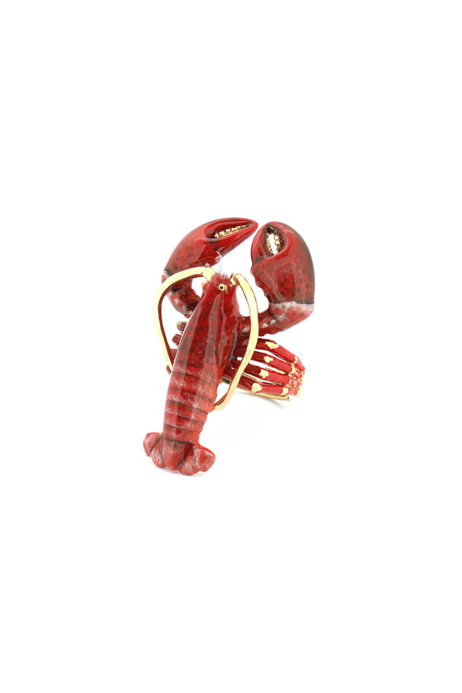 Red Lobster Ring Enamel Jewelry Statement Piece Ocean - Etsy