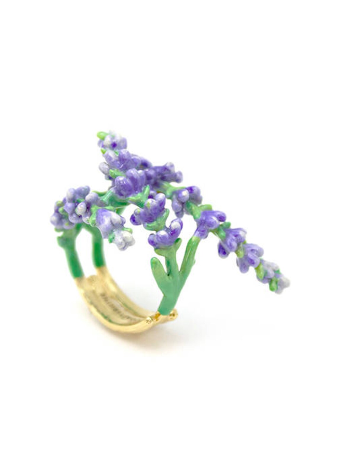 Lavender Ring Flower Ring Handpainted GOODAFTERNINE Purple - Etsy