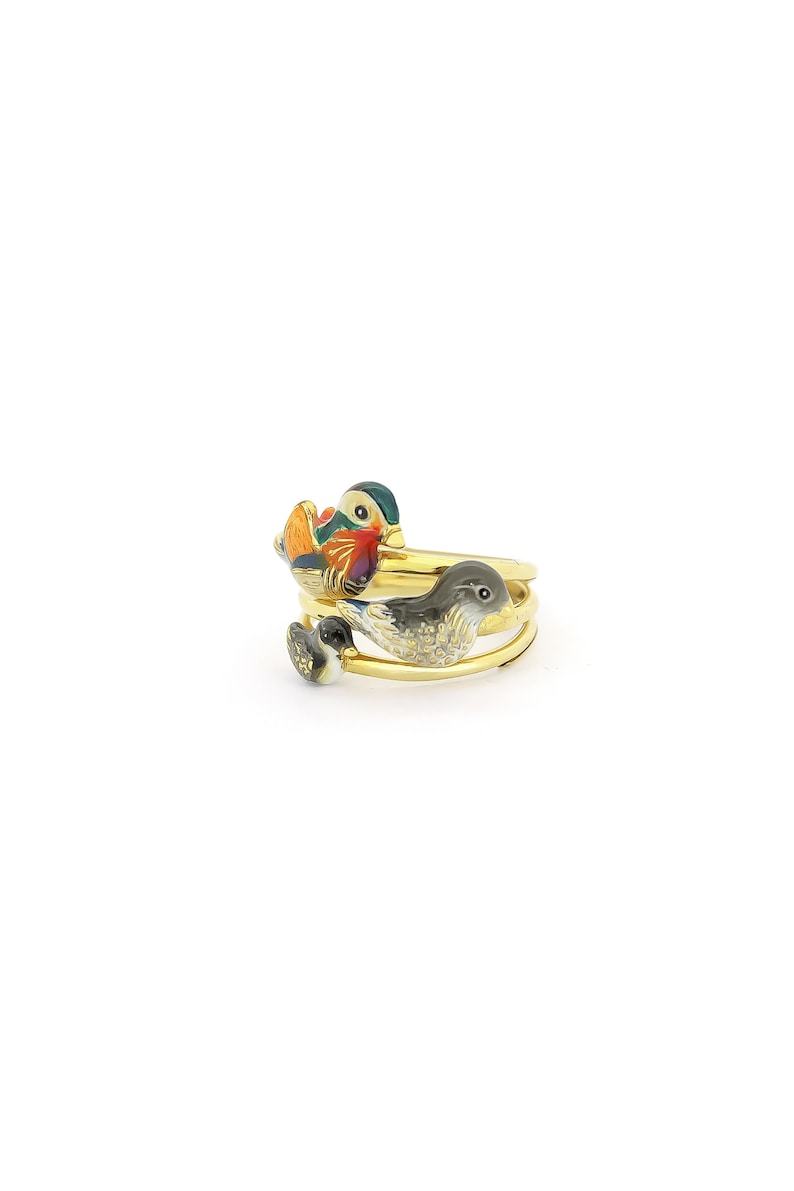 Mandarin Duck Family Stacking Ring Mandarin Duck Sterling - Etsy
