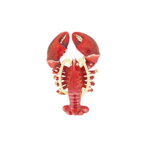 Red Lobster Brooch, Enamel Pin, Ocean Creature, Hand-painted, Lobster ...