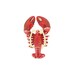 Red Lobster Brooch, Enamel Pin, Ocean Creature, Hand-painted, Lobster ...
