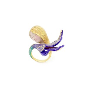 Mermaid Ring , Mermaid, Fairy Tales, Enamel Jewelry, Handmade ...