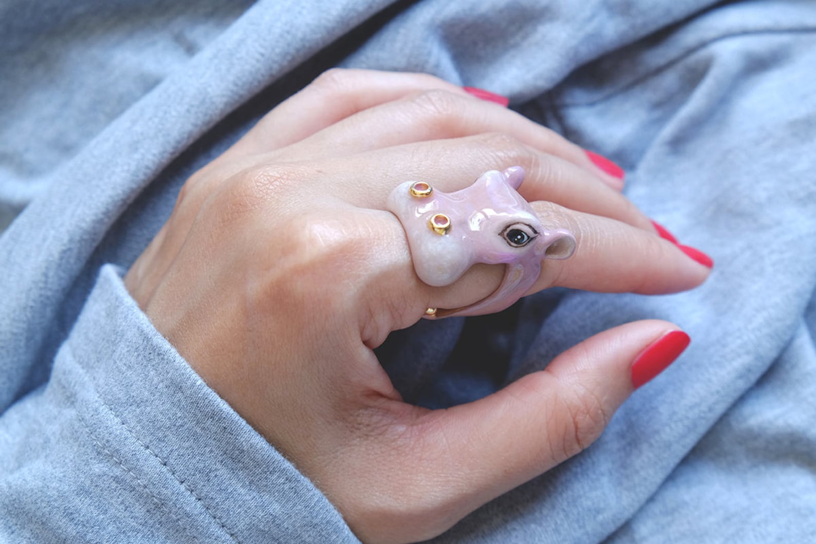 Happy Hippo Ring Ring. Safarica Collection. Hippopotamus - Etsy