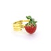 Strawberry Blossom Ring, Enamel Jewelry, Enamel Ring, Perfect Gift ...