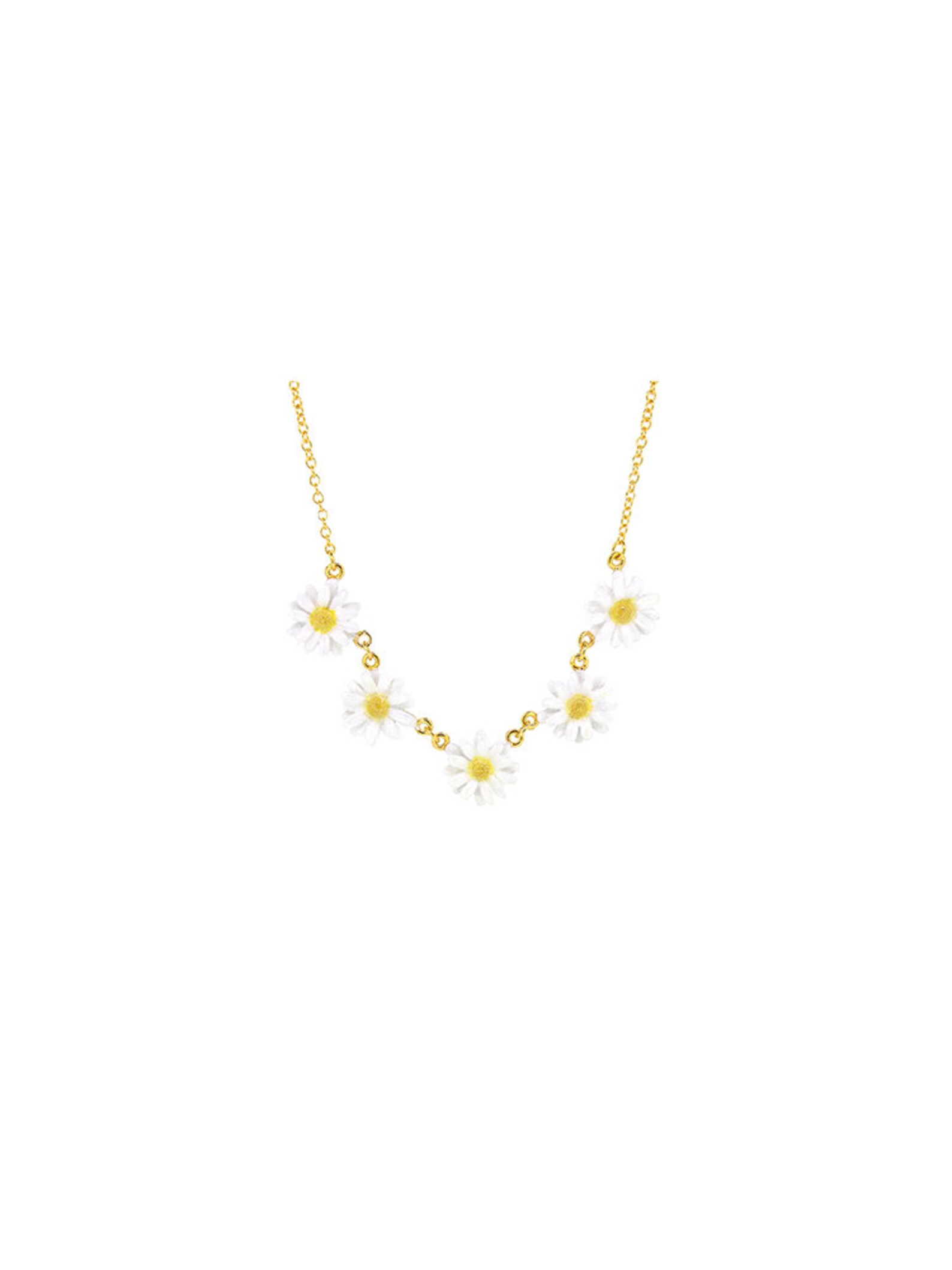 Daisy Necklace Flower Necklace Daisies Handpainted | Etsy