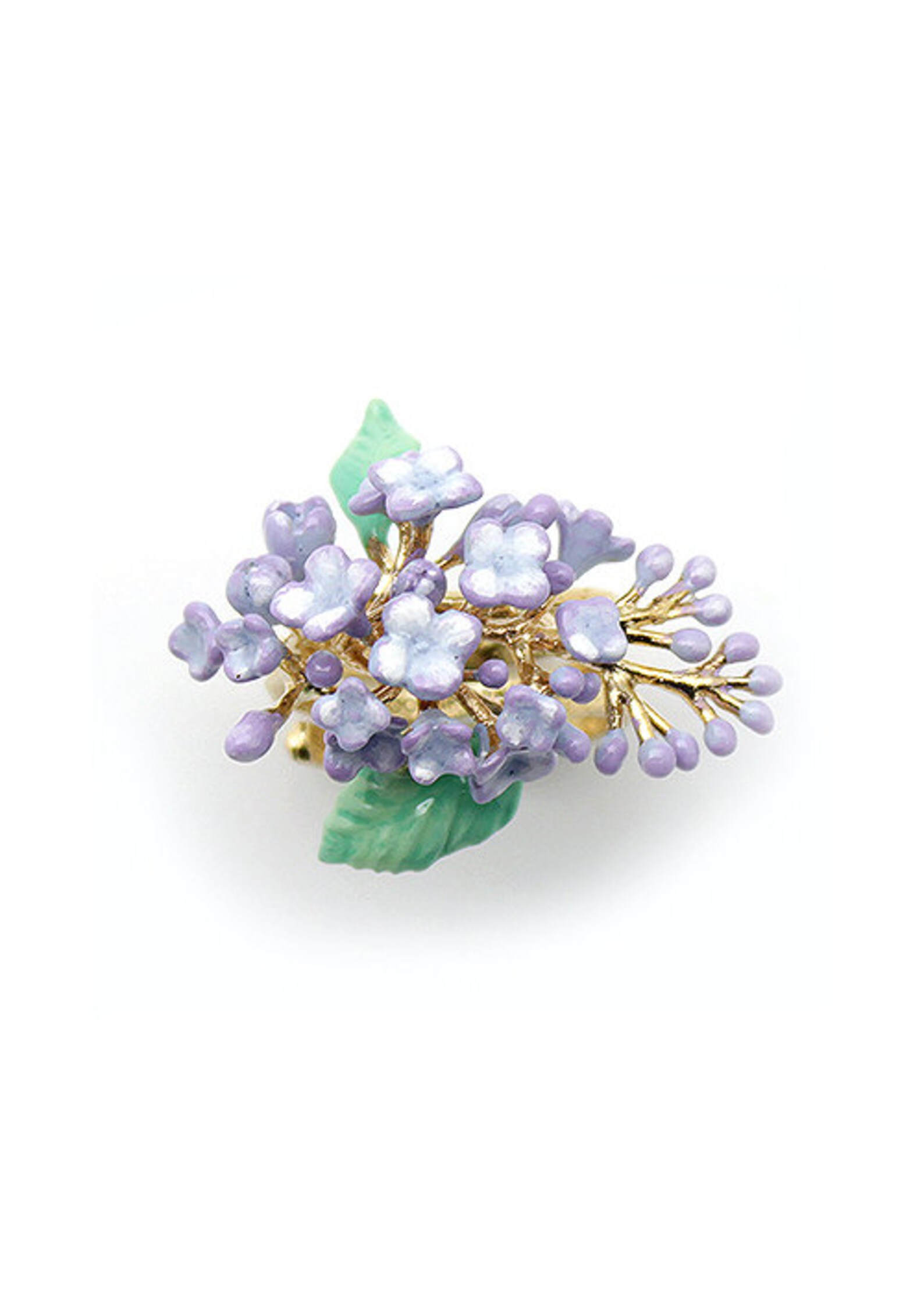 Lilac Ring Flower Ring Handpainted GOODAFTERNINE | Etsy