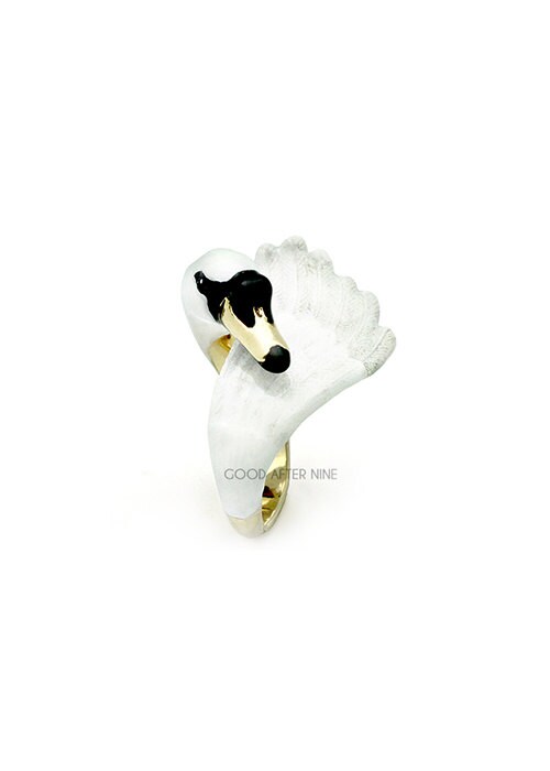 Swan Ring , Handcrafted, Statement Ring. - Etsy