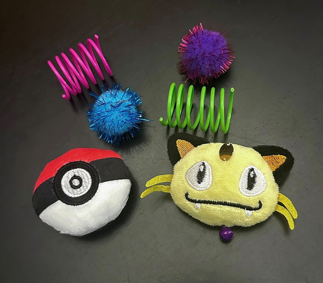 Pokémon Cat Toys, Meowth Pokeball - Etsy