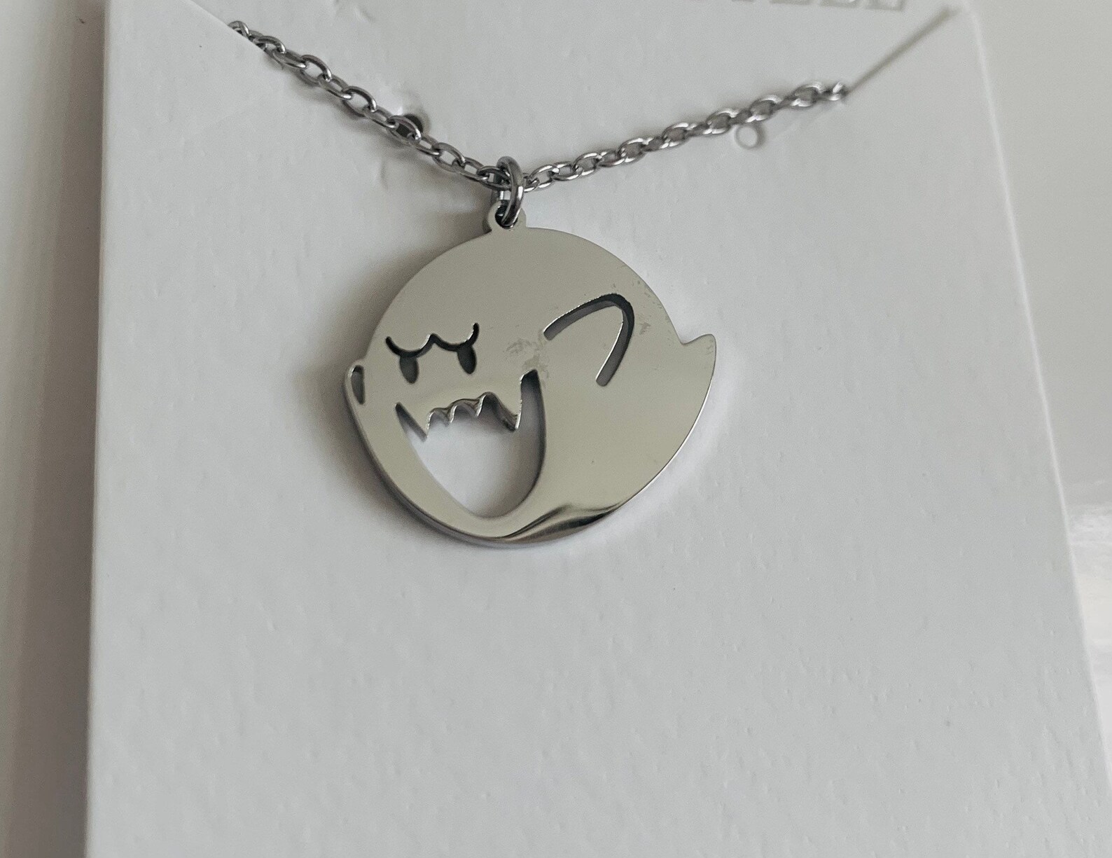 Super Mario Boo Ghost Necklace - Etsy