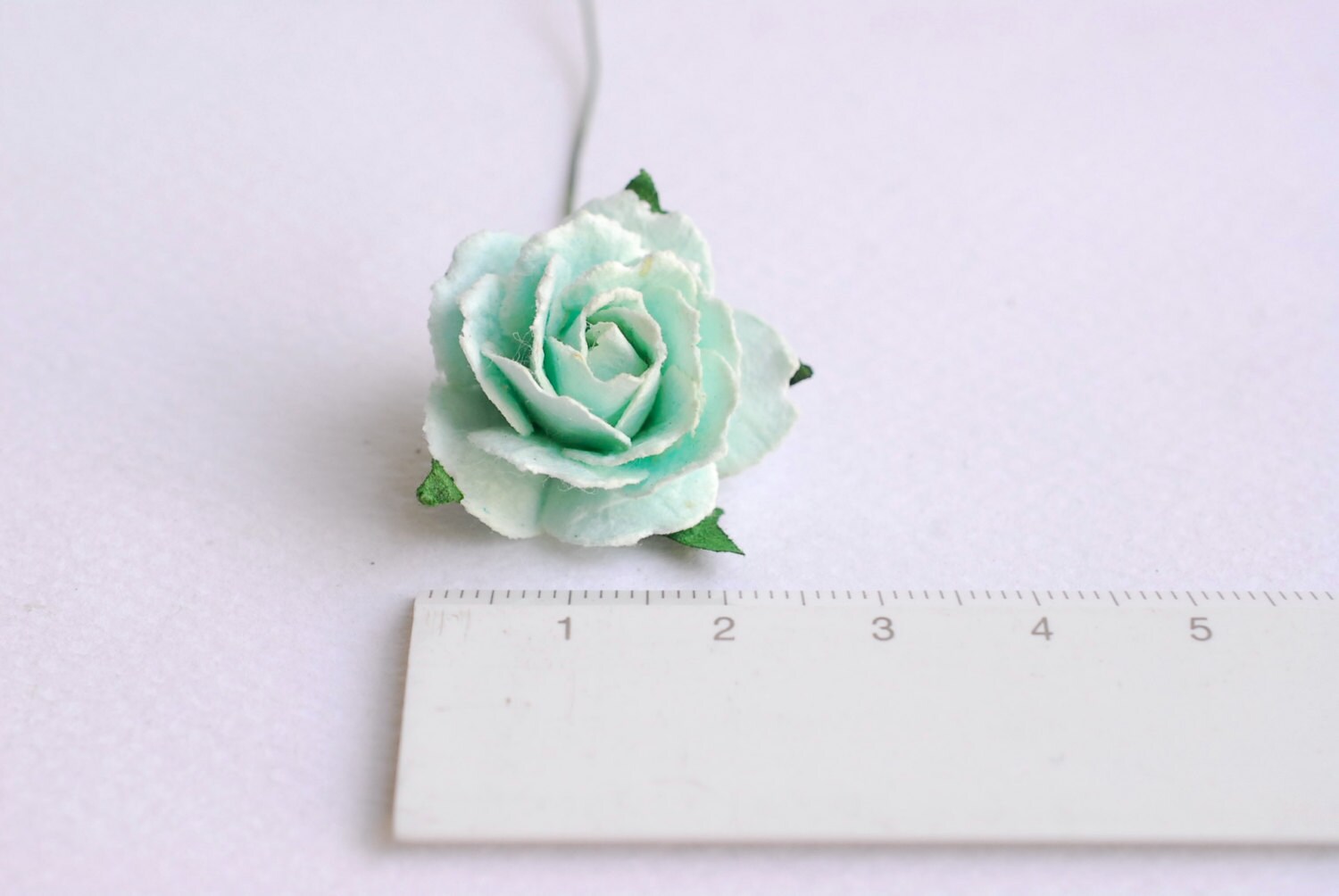 Paper Flower 50 pieces mini roses MINT color. | Etsy