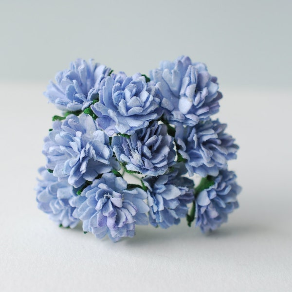 Big Blue Paper Flowers - Etsy