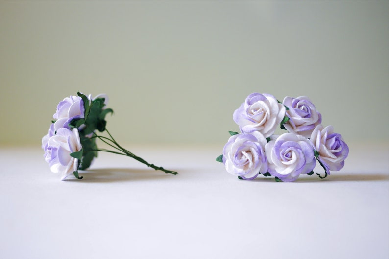 Paper Flower50 Pieces Mini Rose Size 2.5 Cm. Purple Shade - Etsy