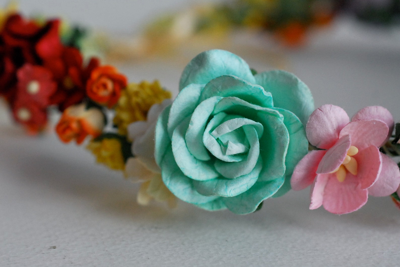 Flower Crown DIY Wedding Crown Simple Flower Crown Diameter - Etsy