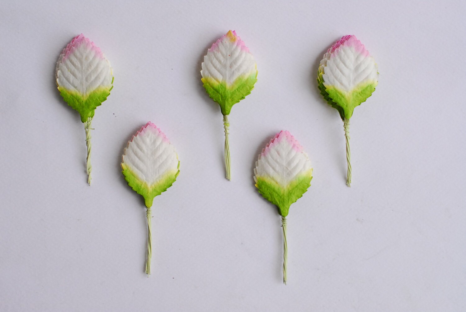 Paper Flower 50 Rose Leaves Handmade White Brush | Etsy