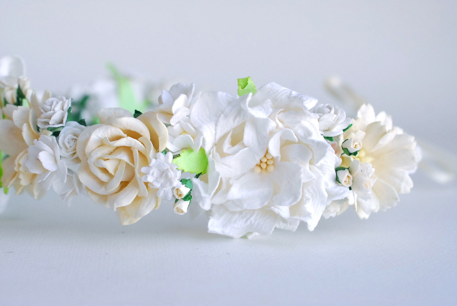 Paper Flower Crown Wedding Handmade Tiara flower Crown - Etsy