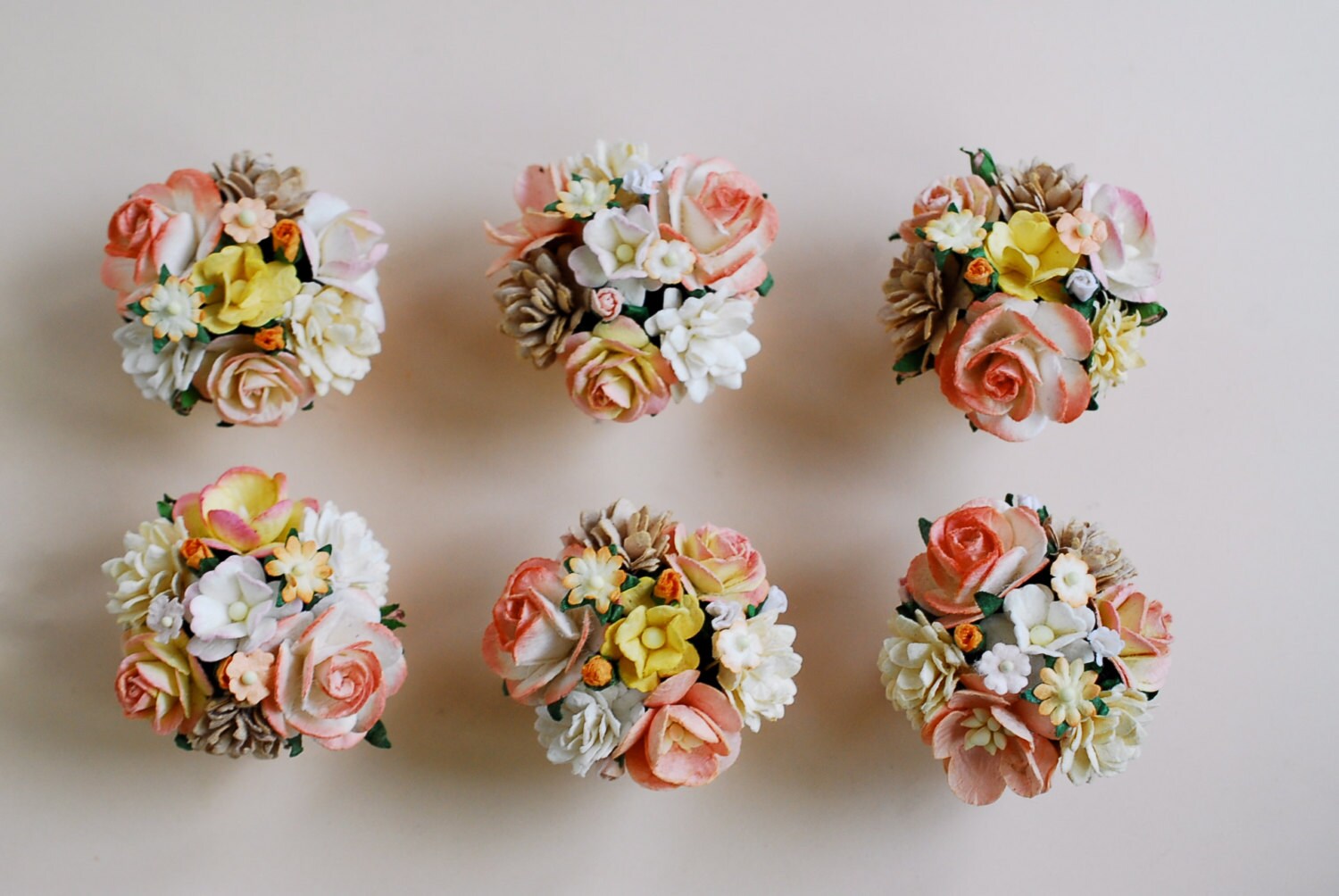 6 Paper Flower Pot gift Made from paper. | Etsy