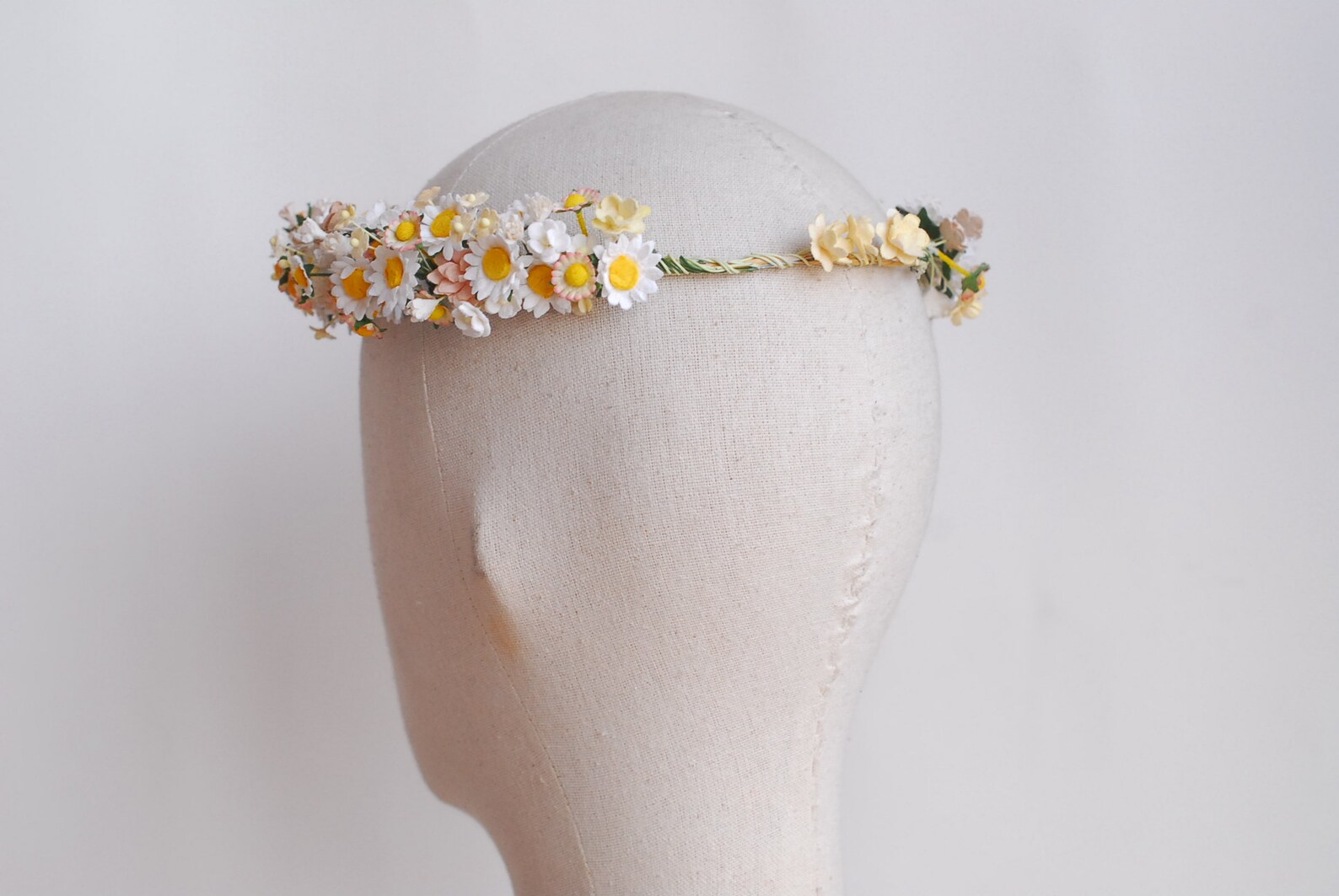 Paper Flower handmade flowers Crown Headband Wedding | Etsy