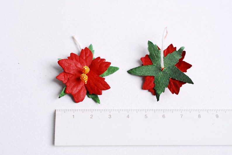 Paper Flower 50 Mini X Mas Flower Red Color. - Etsy