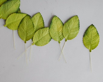 Paper Flower 50 Rose Leaves Handmade White Brush | Etsy