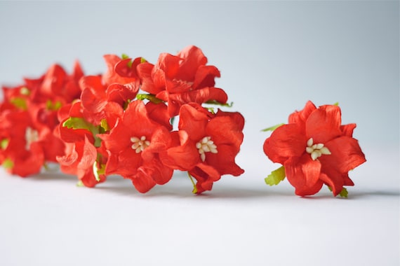 Paper Flower 25 Pieces Twist Flower Size5-7 Cm. Red Color. | Etsy