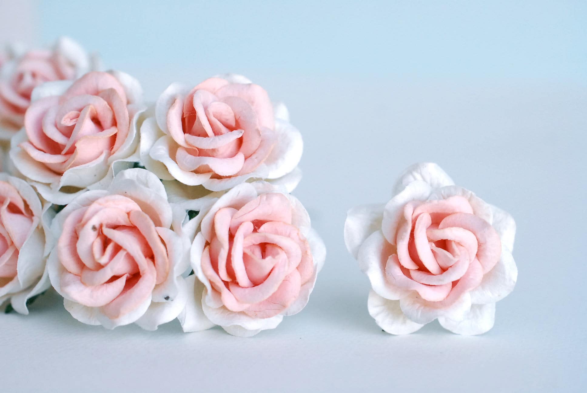 Paper Flower 25 pieces mulberry rose size 3.5 cm. curve | Etsy