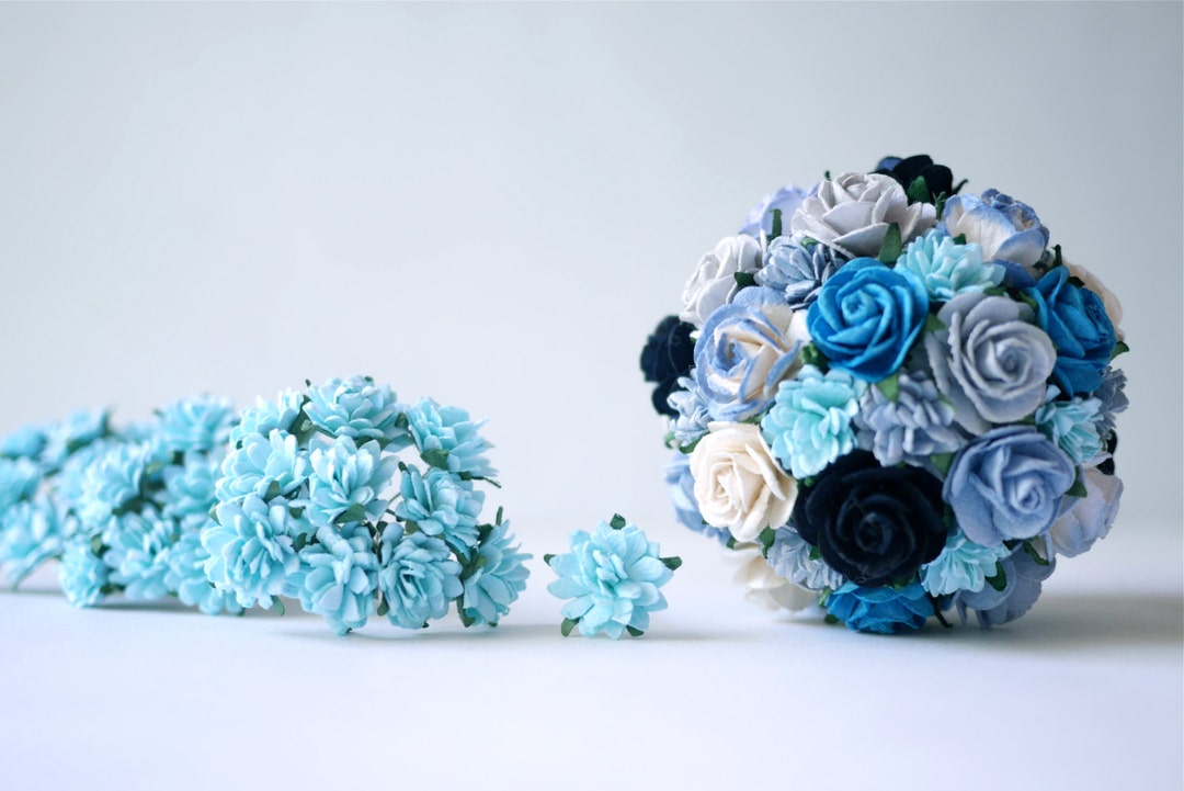 Paper Flower,50 Pieces Biggest Baby Breath, Size 2.5 Cm., Blue-sky ...