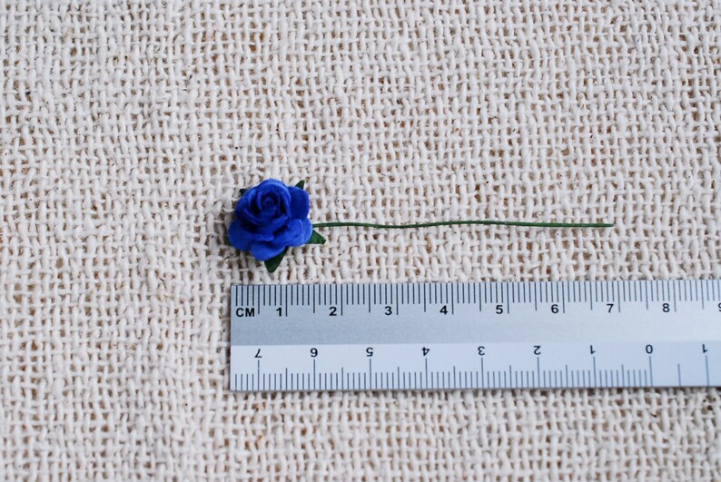 100 Pieces Mini Rose, Paper Flower, Blue Color. - Etsy