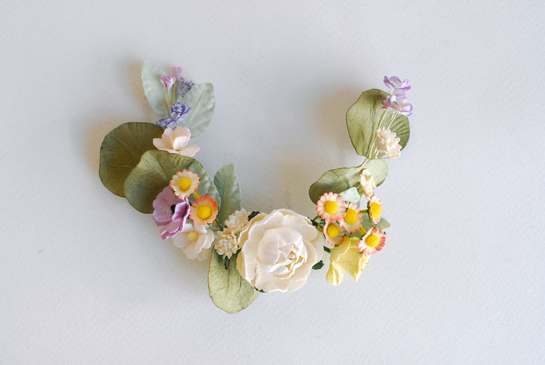 Paper Flower, DIY Bridal Flower Crown, Wedding Props: Wreaths Circle ...