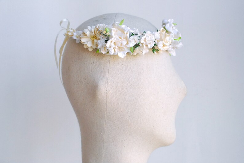 Paper Flower Crown Wedding Handmade Tiara flower Crown - Etsy