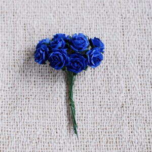 100 Pieces Mini Rose, Paper Flower, Blue Color. - Etsy
