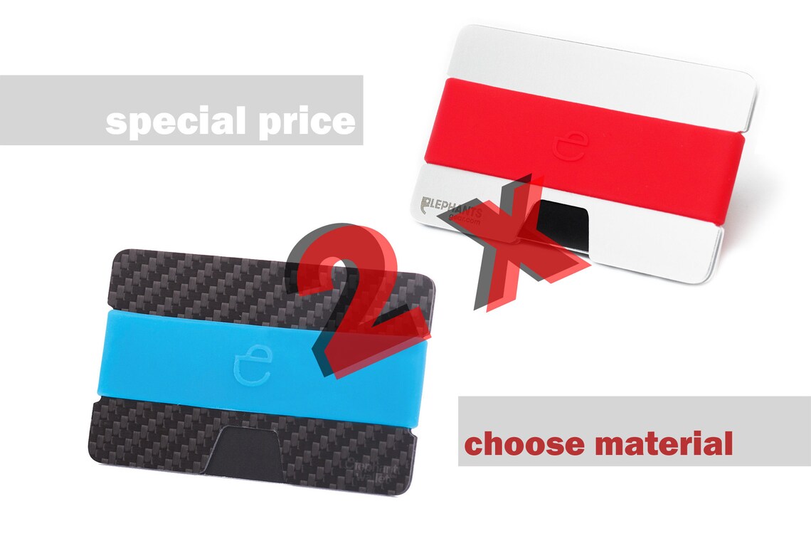 Man and Woman Wallet Credit Card Holder Metal Walletscarbon - Etsy