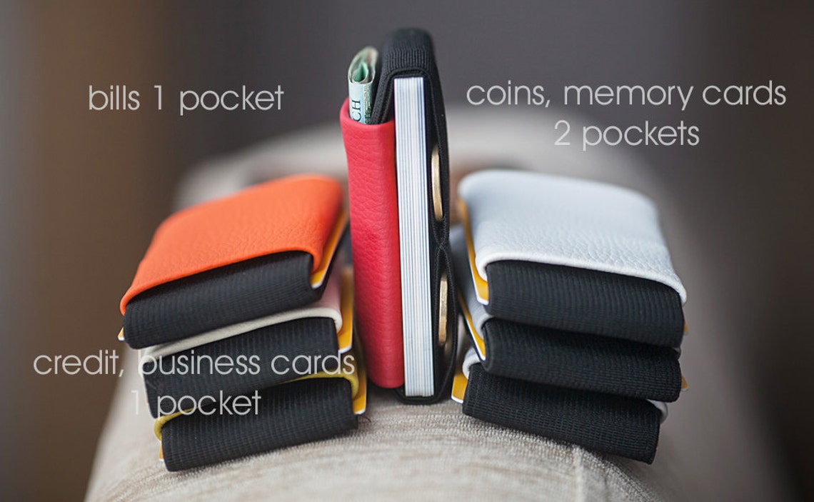 Minimalistic wallet slim wallet modern wallet desing | Etsy