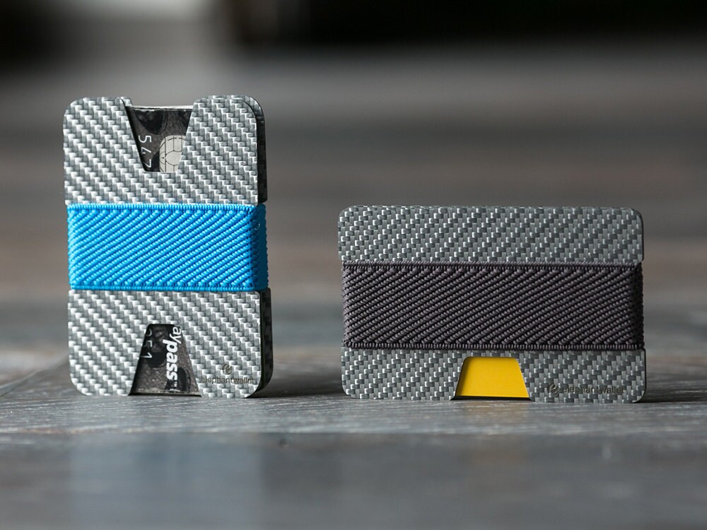 White carbon wallet credit card holder carbon fiber wallet | Etsy