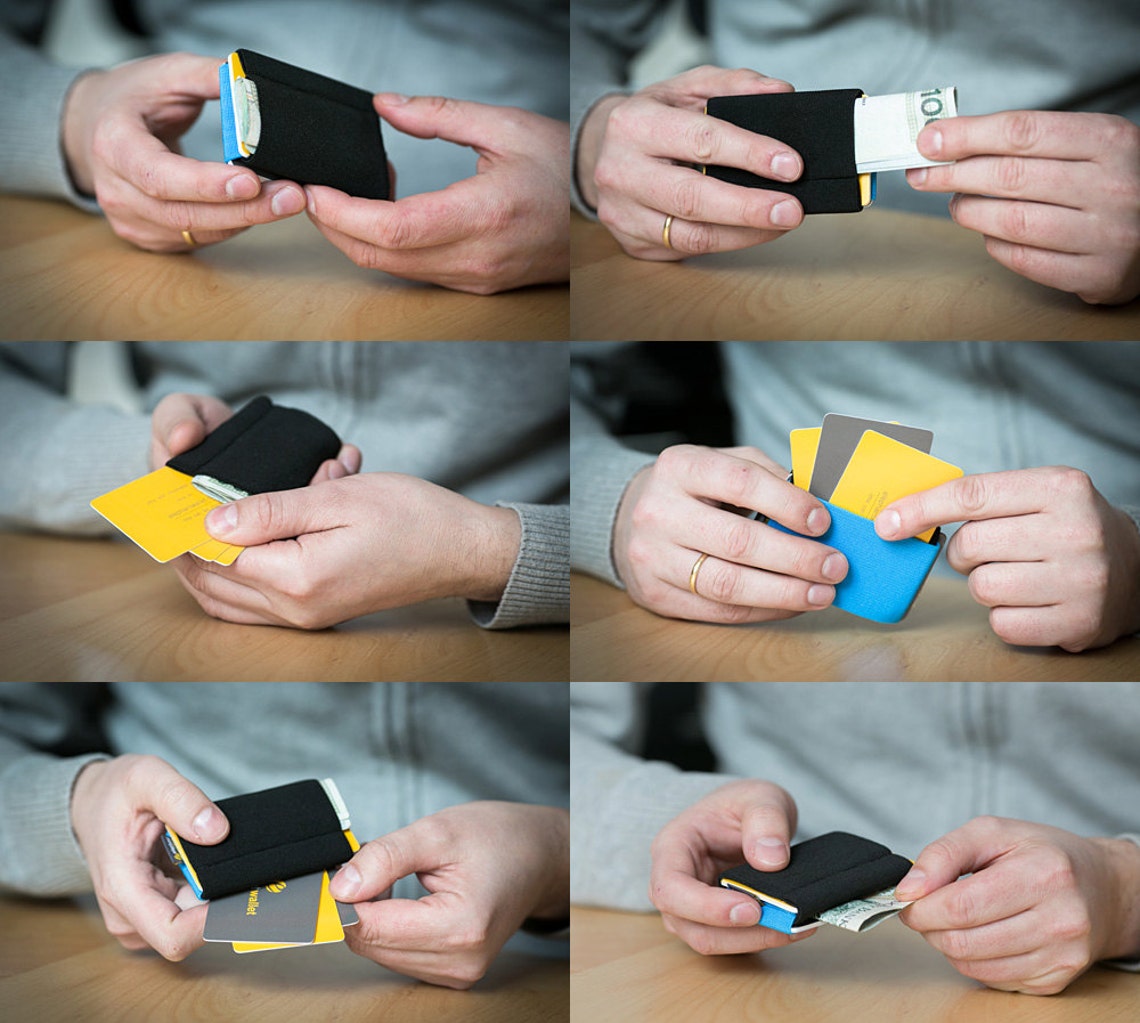 Two Pocket Wallet, Credit Card Holder, Women's Gift, Thin Wallet, Slim ...