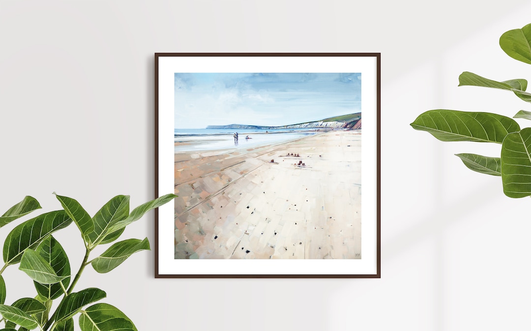Compton Beach Art Print – Isle of Wight Coastal Oil Painting - Etsy