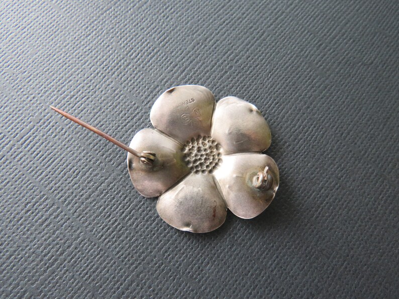 STUART NYE Small Sterling Silver Cherokee Rose Brooch - Etsy