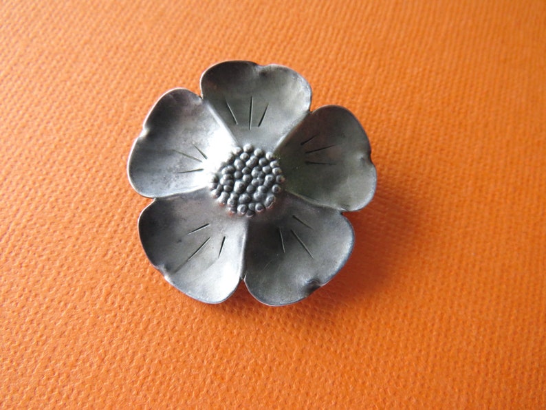 STUART NYE Small Sterling Silver Cherokee Rose Brooch - Etsy