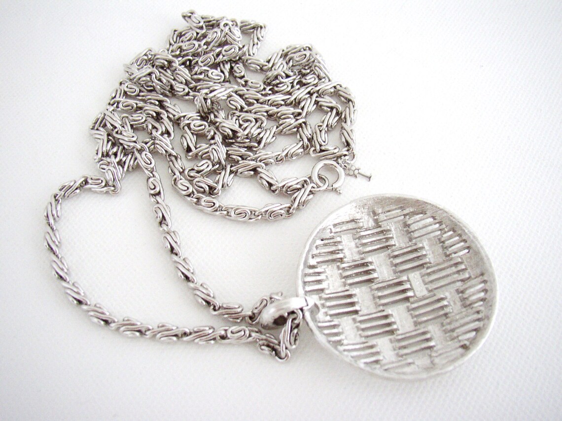 TRIFARI CROWN Silver Tone Double Strand Chain With Round - Etsy