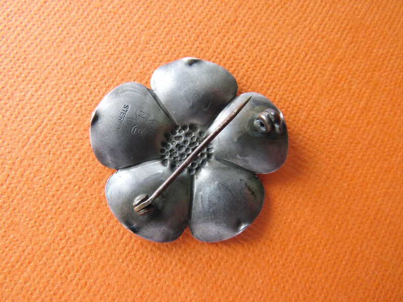 STUART NYE Small Sterling Silver Cherokee Rose Brooch - Etsy