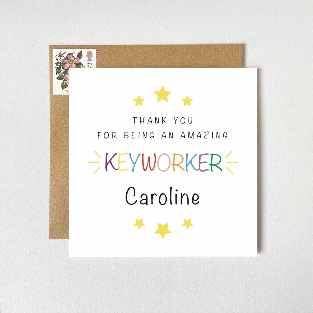 Personalised Keyworker Thank You Card Amazing Keyworker End of Term ...