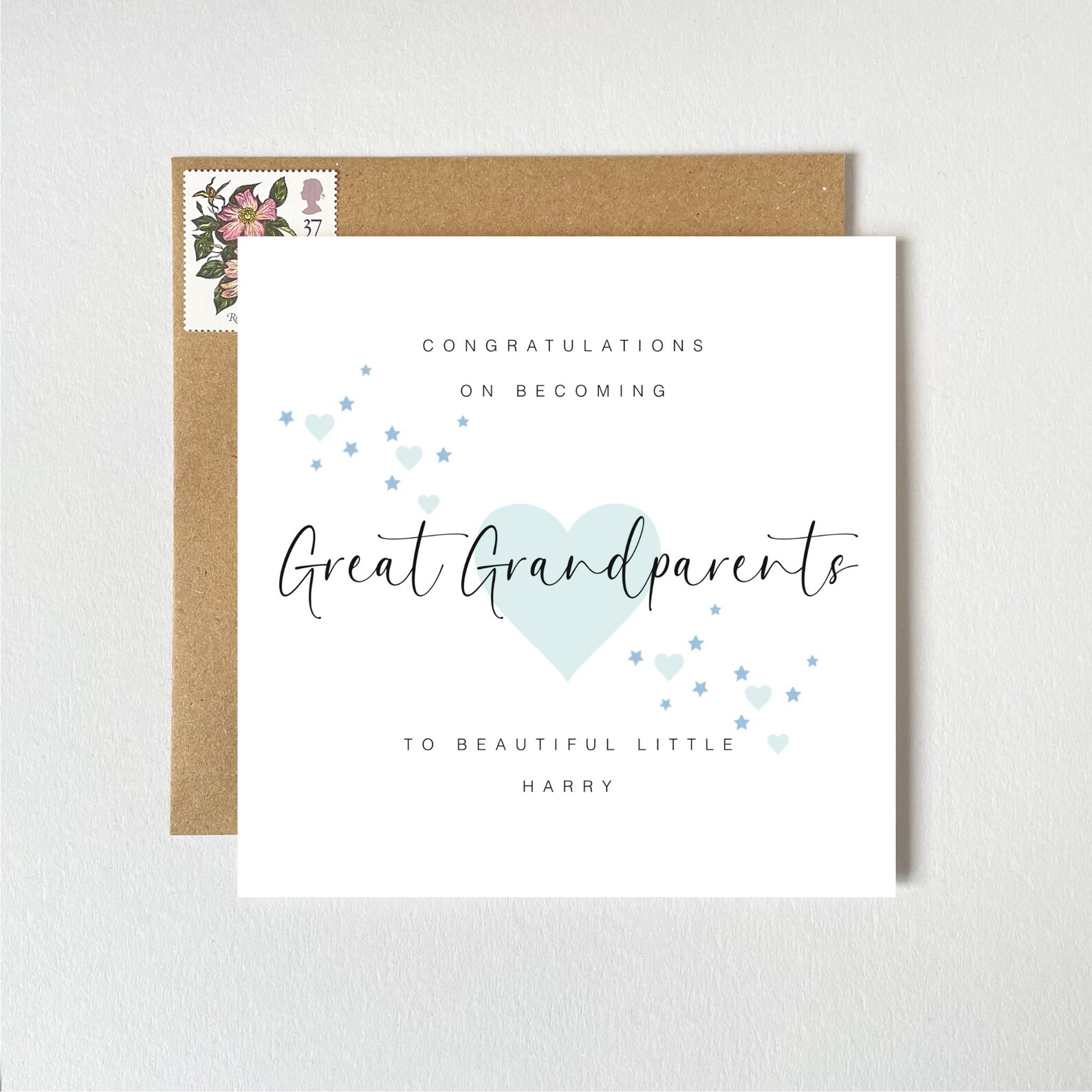 Personalised Congratulations on Becoming a New Great Grandparent Card ...