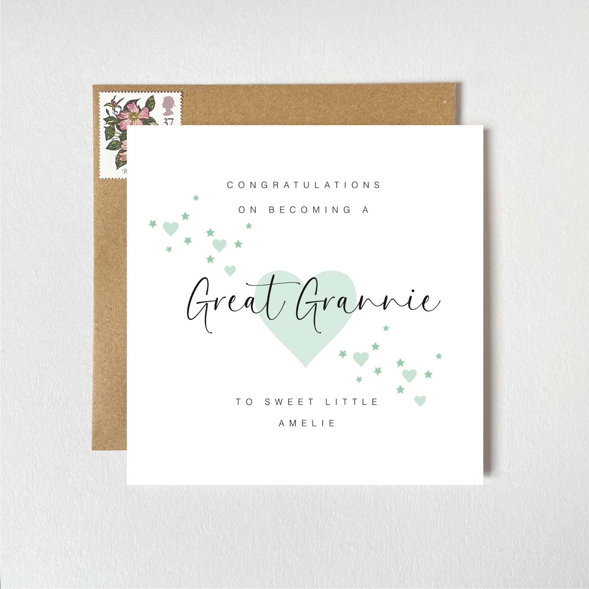 Personalised Congratulations on Becoming a New Great Grandparent Card ...