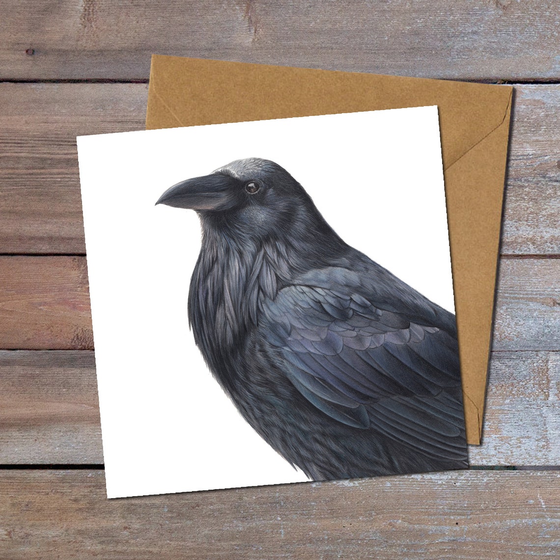 Raven Corvid Black Bird British Wildlife Animal Artist - Etsy