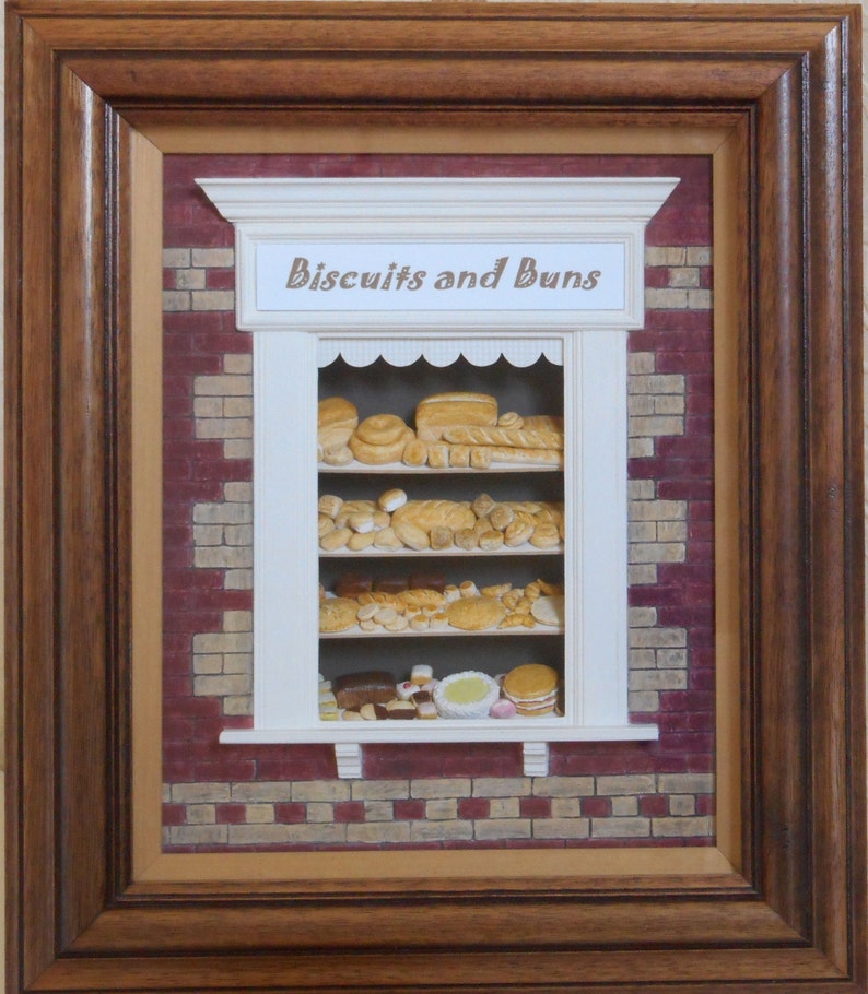 BISCUITS AND BUNS - Miniature Baker's Shop Window in 1/12th Scale - Etsy
