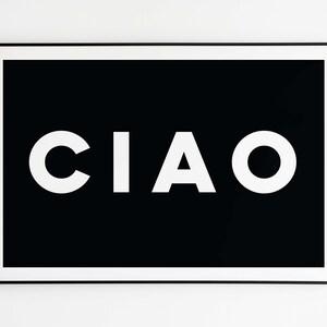 CIAO Poster - Instant Download - Hello in Italian - Modern Wall Art ...