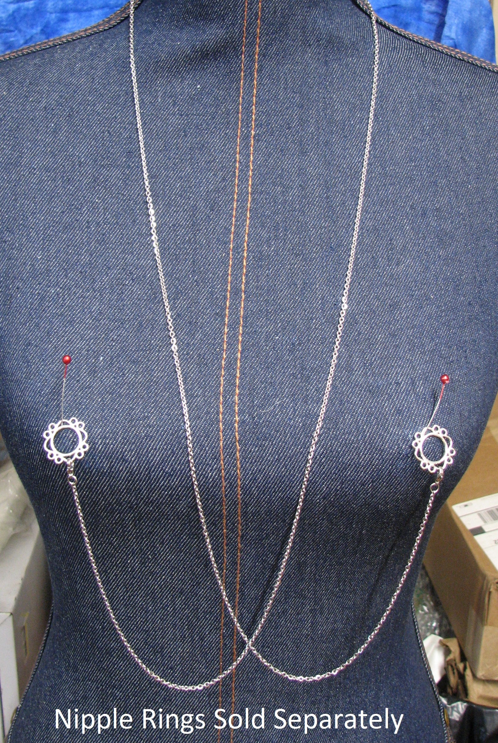 Over the Neck Nipple Chain - Hand Made Nipple Chains - Etsy