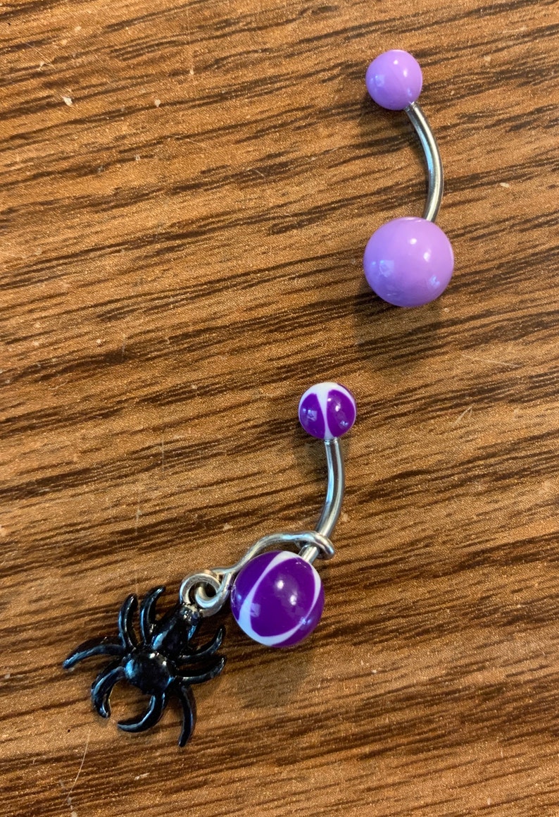 Hand Painted Halloween Belly Button Rings - Etsy