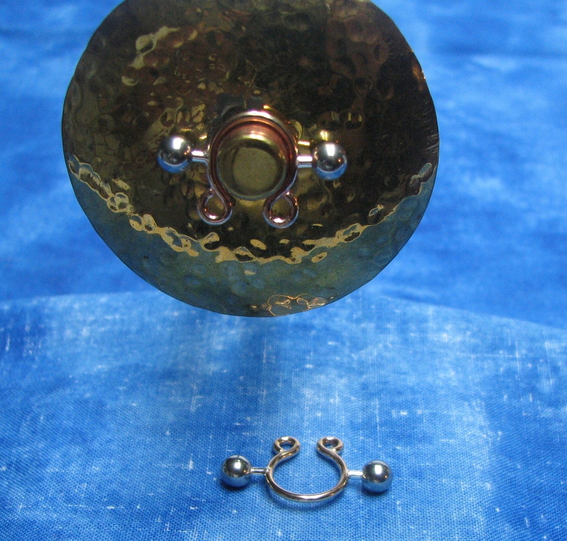 Fake Adjustable Barbell Pair of Handmade Non-pierced Nipple | Etsy